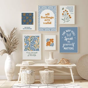 Mental Health Posters Set of 6 Gallery Prints Therapy Office Decor ...