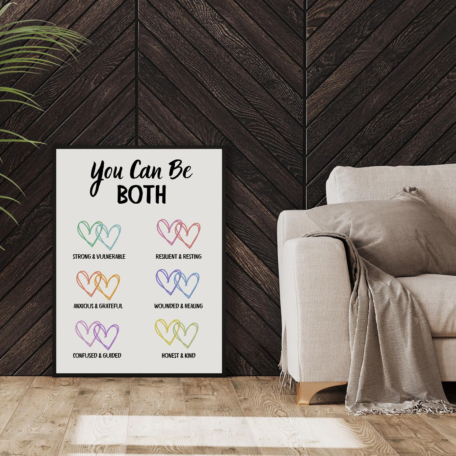 You Can Be Both Duality Poster Therapy Office Wall Decor Psychology Art ...