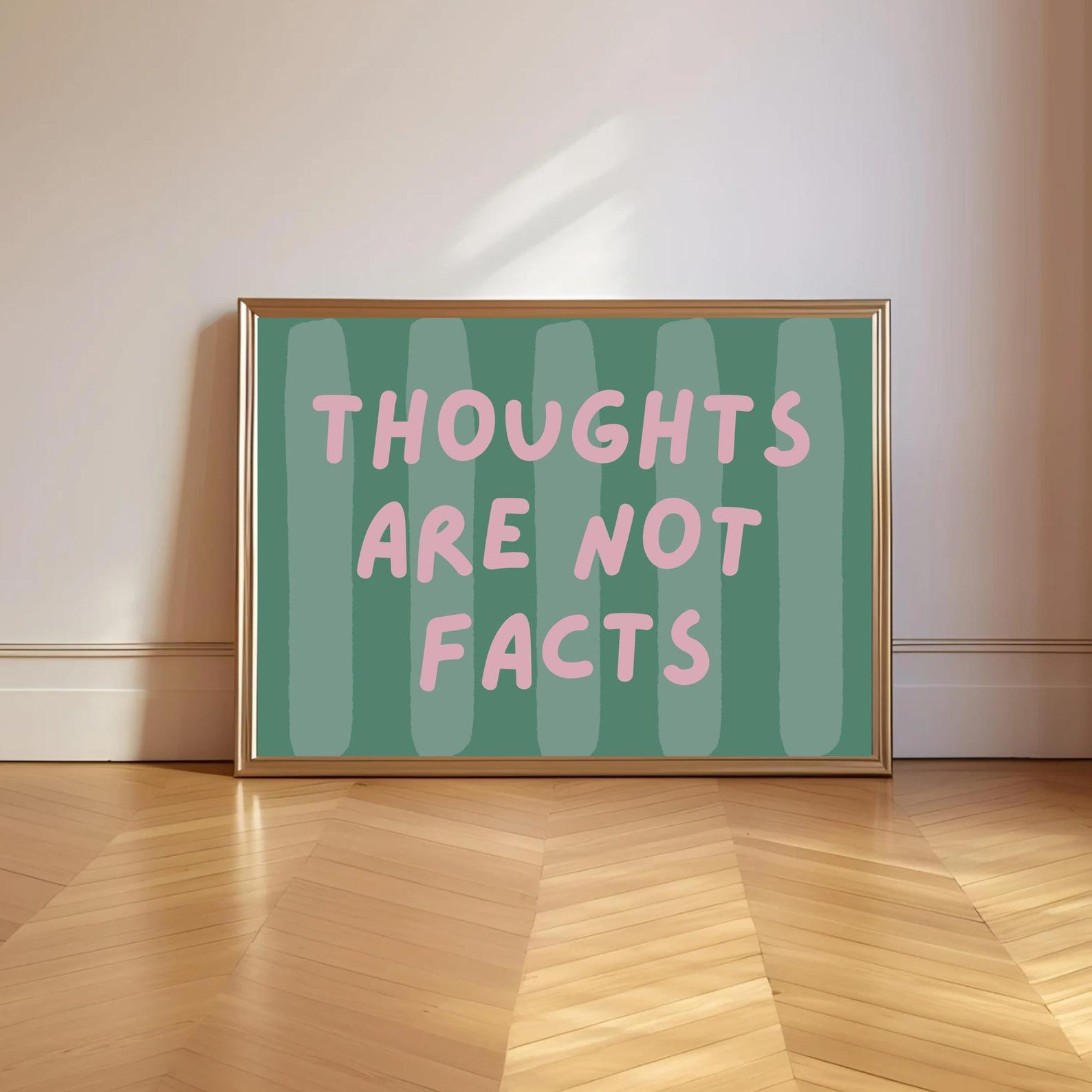 Thoughts Are Not Facts Wall Art Quote Therapy Office Decor Psychology ...