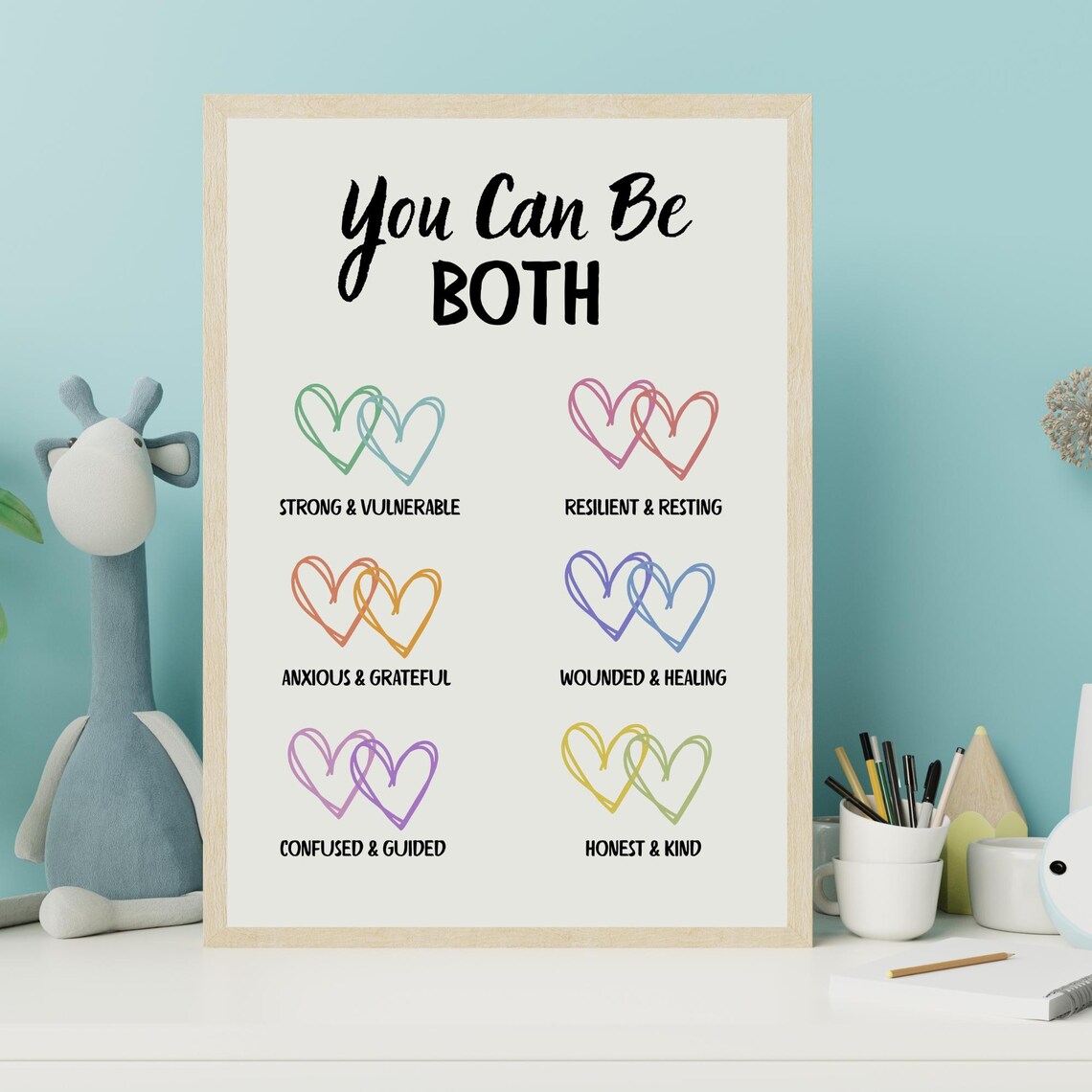 You Can Be Both Duality Poster Therapy Office Wall Decor Psychology Art ...