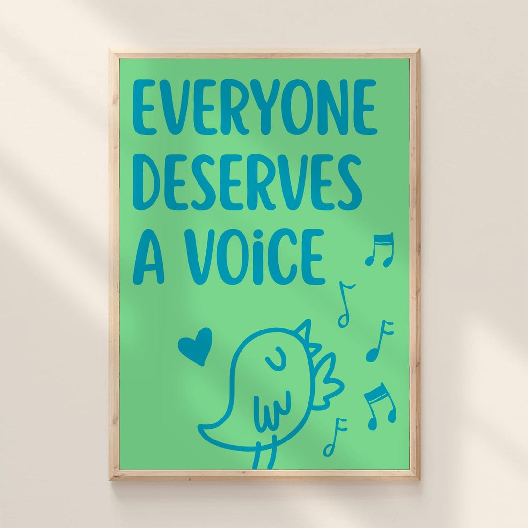 Everyone Deserves A Voice SLP Room Sign Speech Therapy Poster SLP Wall ...