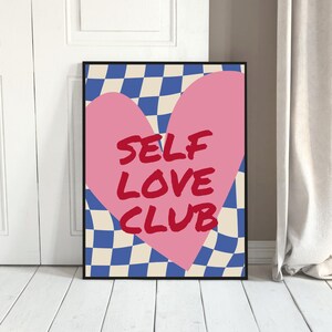 Self Love Club Print Art Daily Reminders Poster School Counselor Wall ...