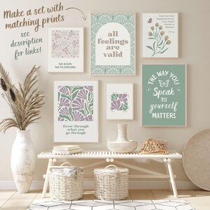 Mental Health Set of 12 Prints Bundle Positive Quote Inspirational ...