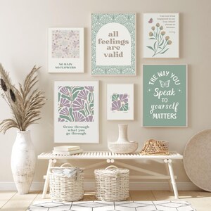 Mental Health Posters Set of 6 Gallery Prints Therapy Office Decor ...