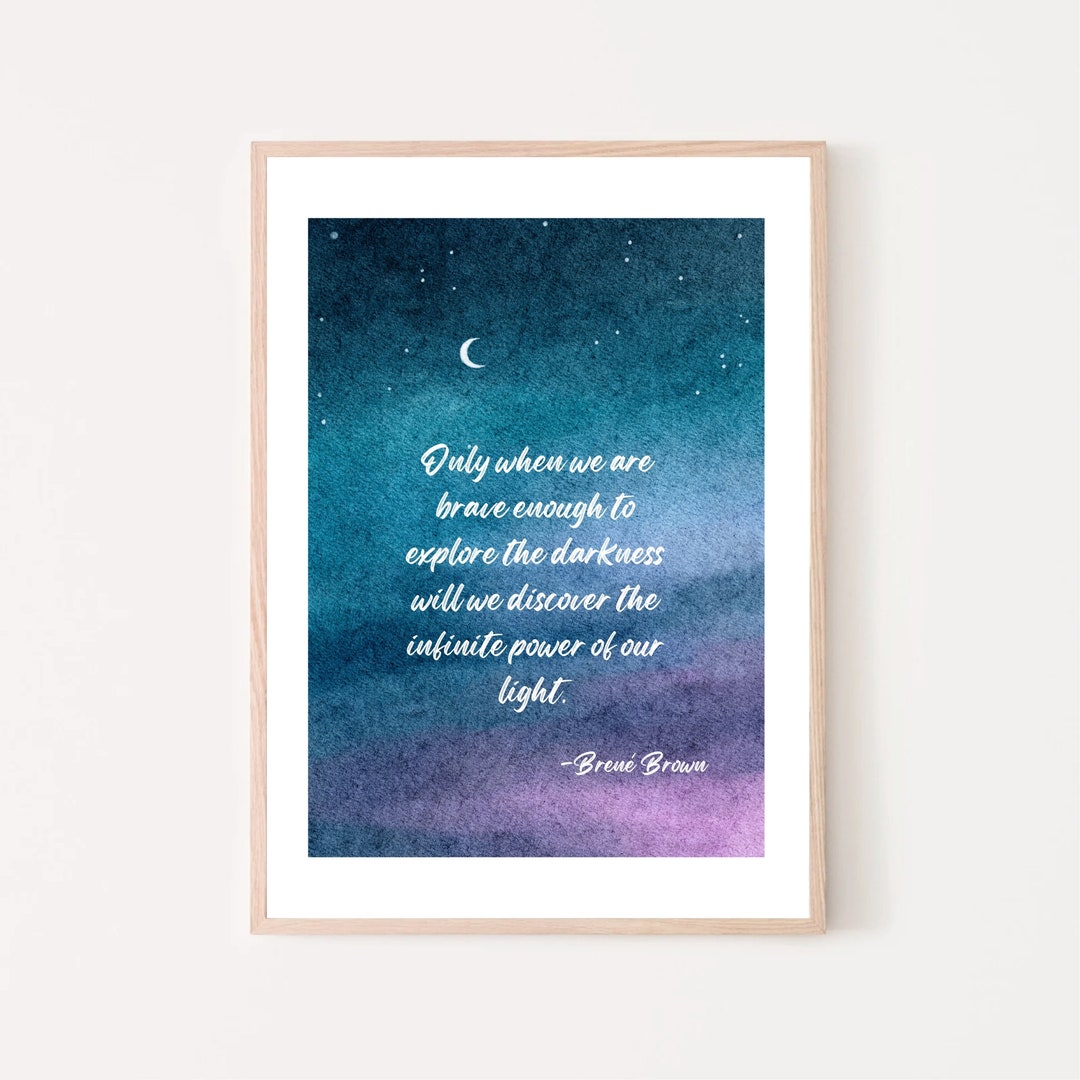 Brene Brown Bravery Quote Print, Therapist Office Decor, Psychology ...