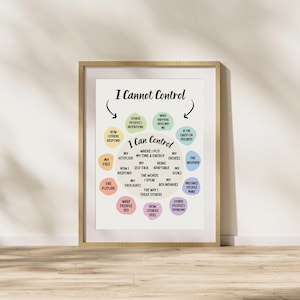 Circle of Control Poster What Things I Can and Cannot Control CBT Art ...