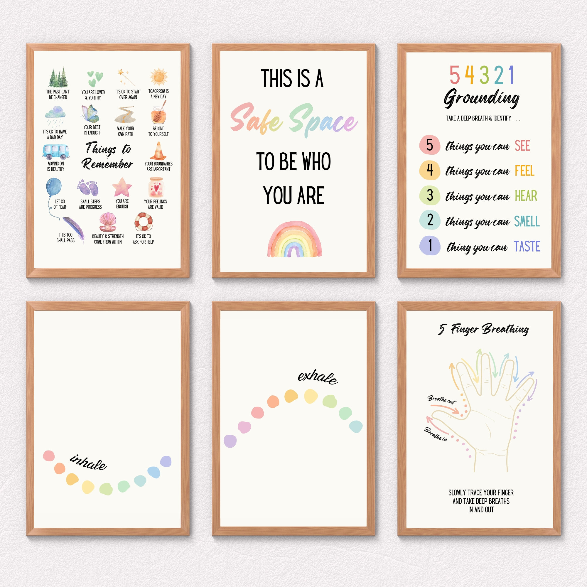 Calming Corner Poster Set of 12, Calming Strategies Techniques, Coping ...