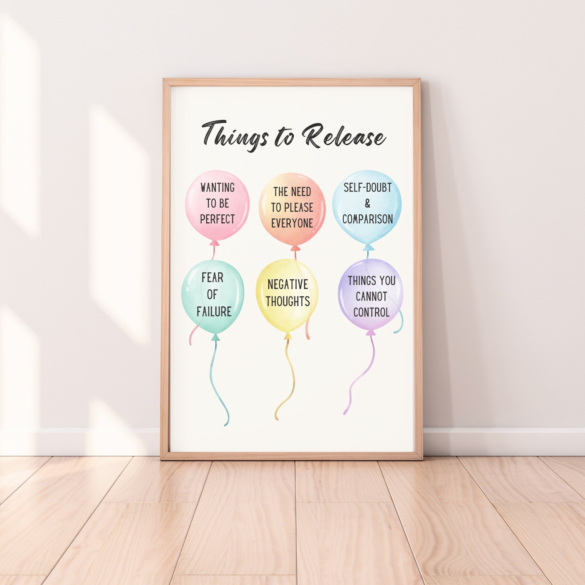 Things to Let Go Of, Mental Health Poster, Therapist Office Decor ...
