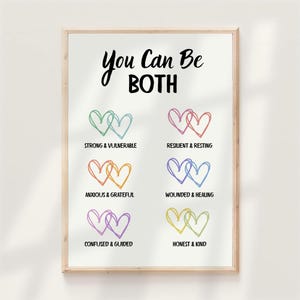 You Can Be Both Duality Poster Therapy Office Wall Decor Psychology Art ...