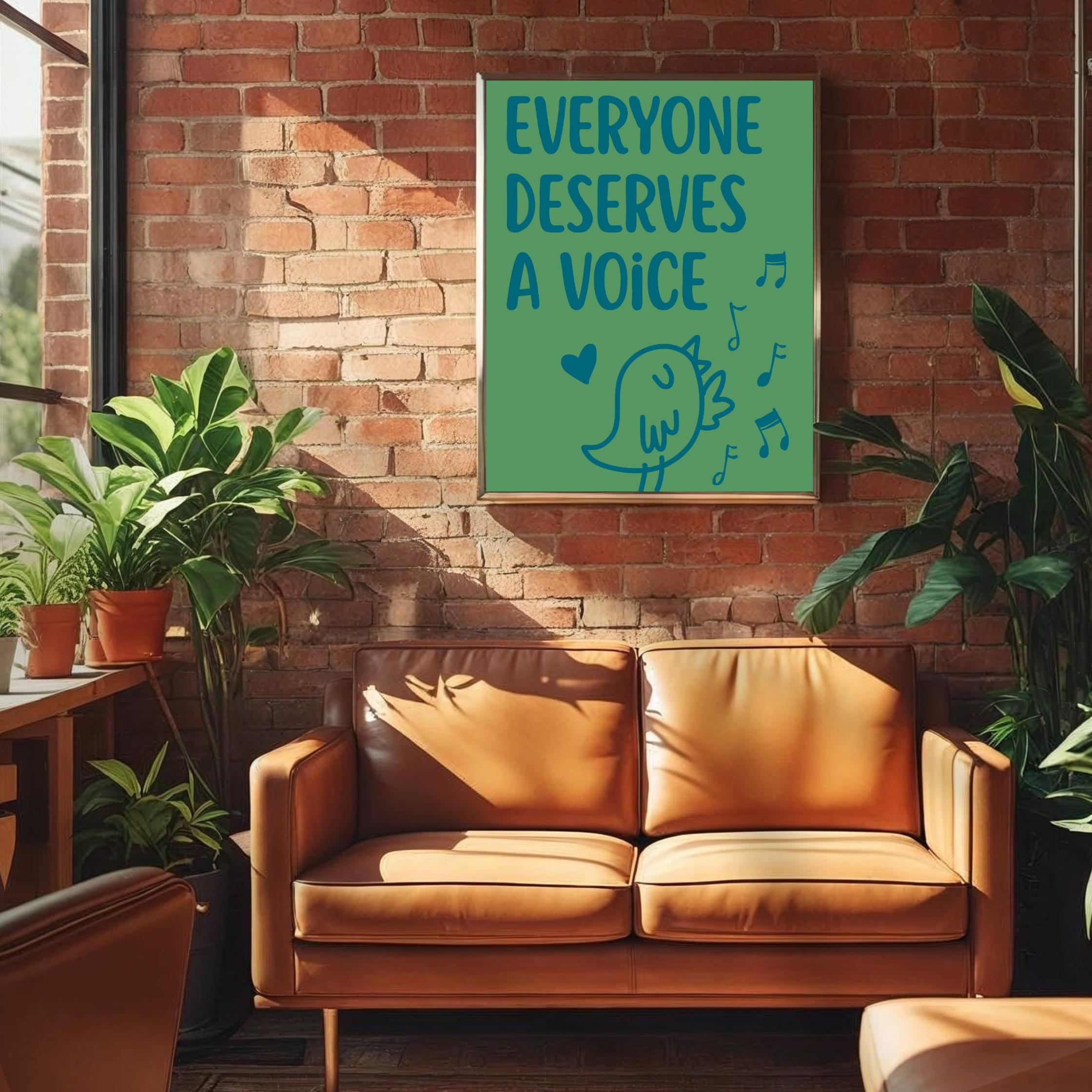 Everyone Deserves A Voice SLP Room Sign Speech Therapy Poster SLP Wall ...