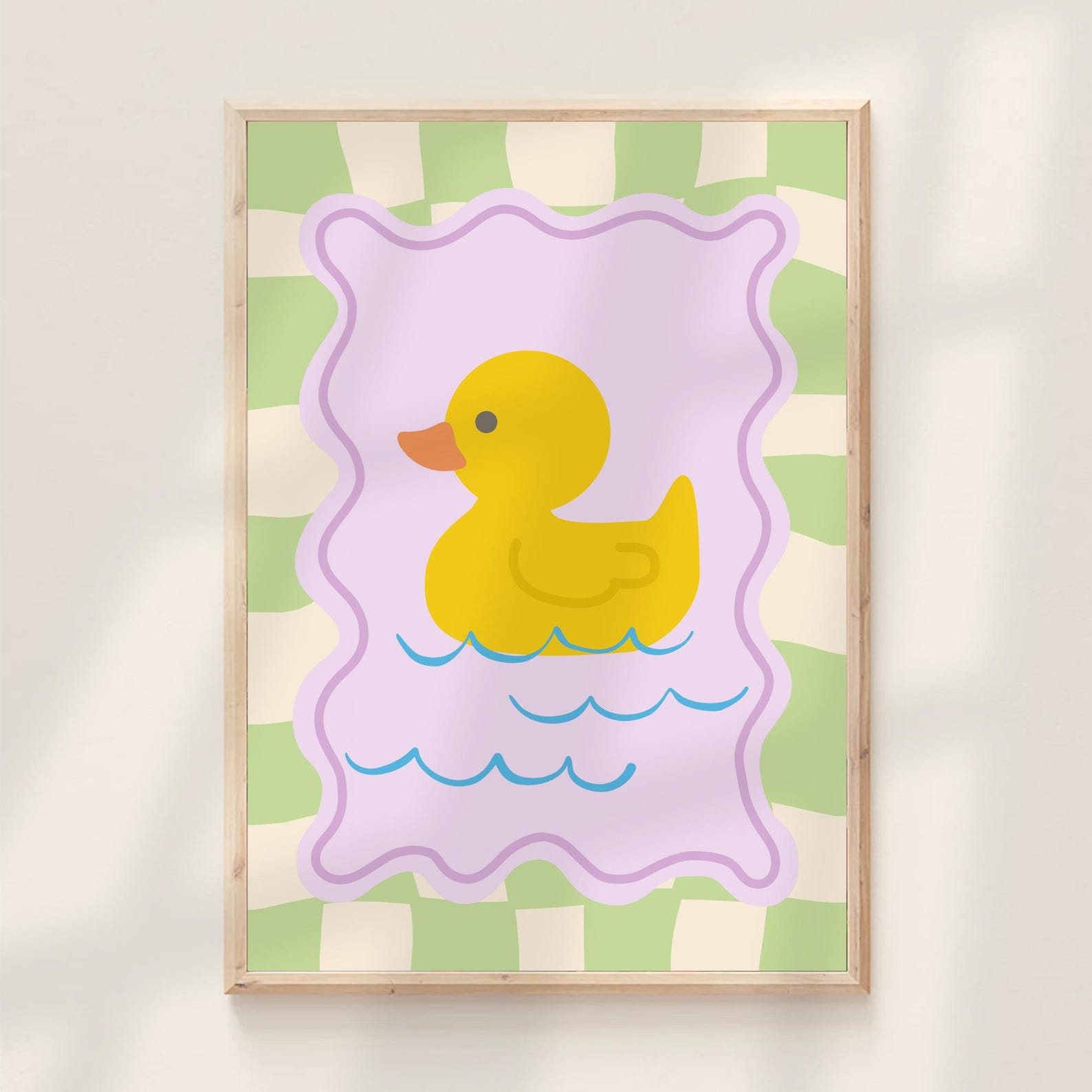 Rubber Duck Print Bathroom Wall Art Colorful Ducky Bath Printable Cute ...
