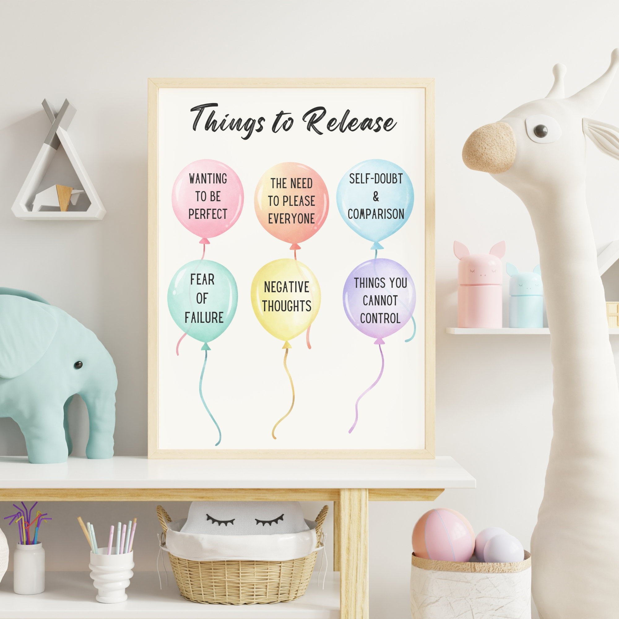Things to Let Go Of, Mental Health Poster, Therapist Office Decor ...
