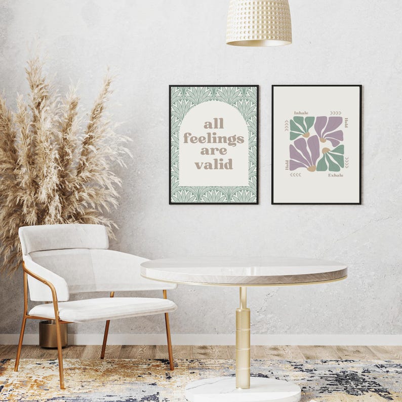 Mental Health Posters Set of 6 Gallery Prints Therapy Office Decor ...