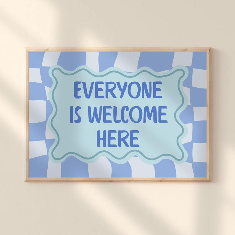 Everyone is Welcome Here Speech Therapy Room Decor SLP Wall Art School ...