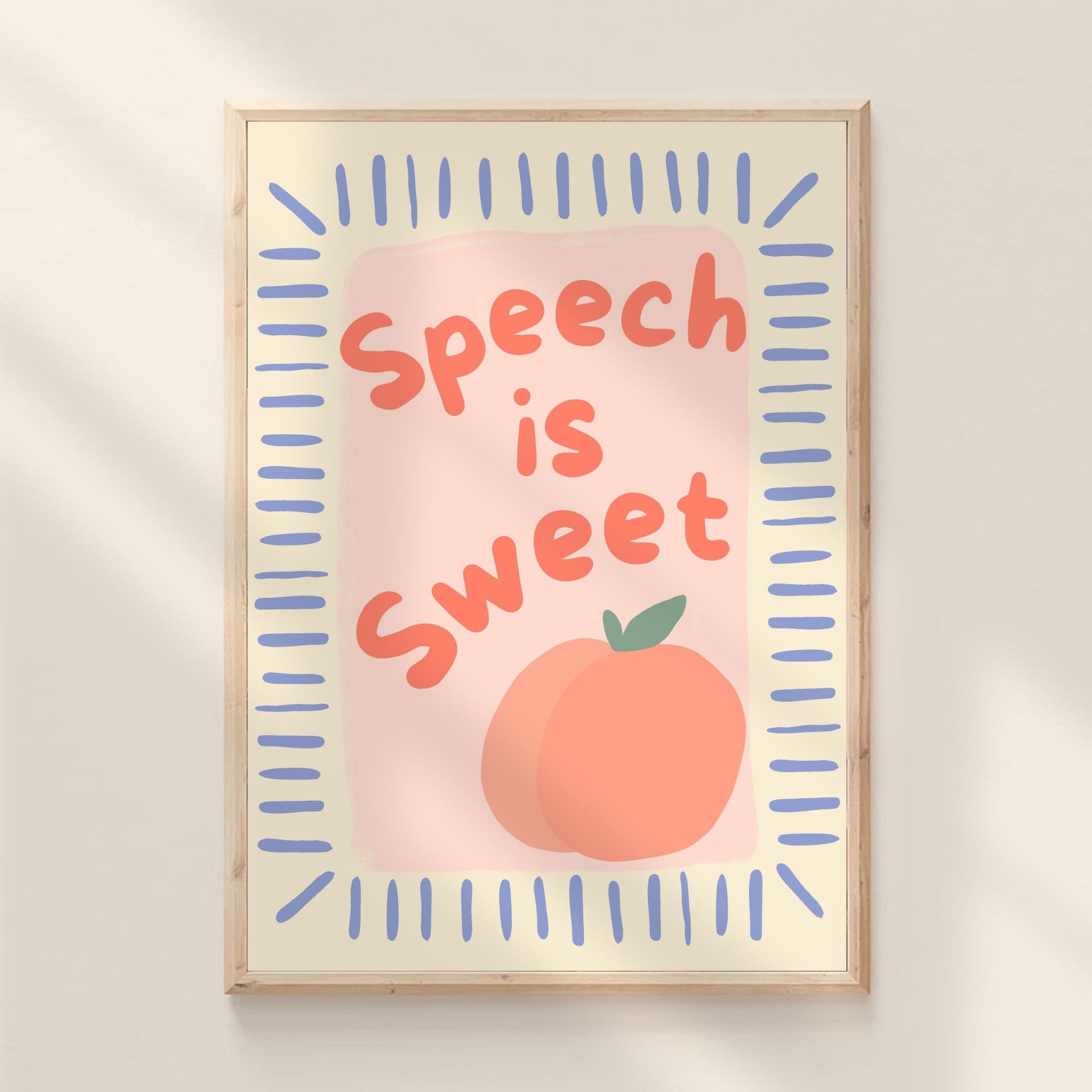 SLP Wall Art Set of 6 Speech Room Sign Posters Fun SLP Office Decor ...