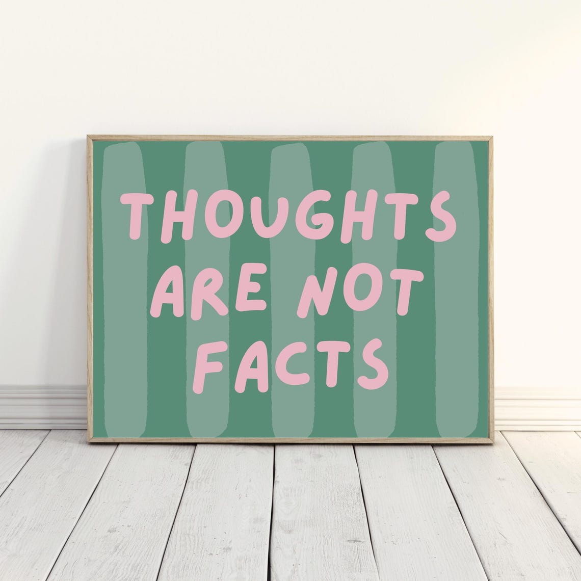 Thoughts Are Not Facts Wall Art Quote Therapy Office Decor Psychology ...