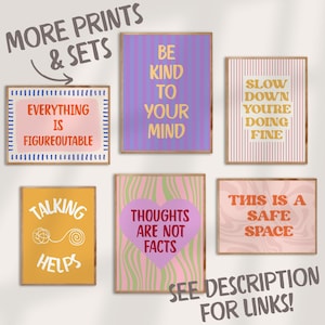 Set of 30 Counselor Office Gallery Wall Decor School Counseling Prints ...