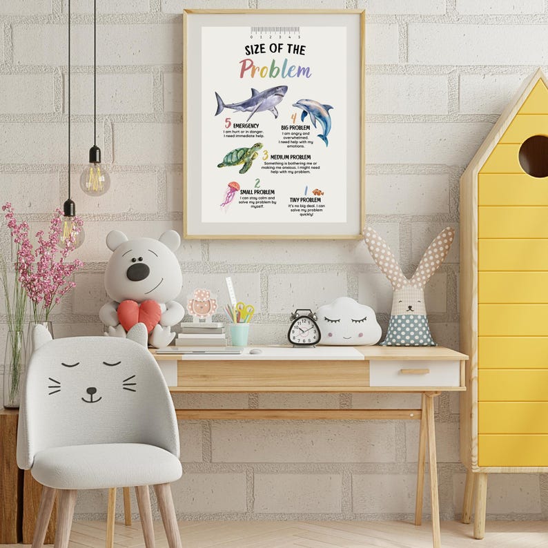 Size of the Problem Poster Calm Down Corner Feelings Chart Emotional ...