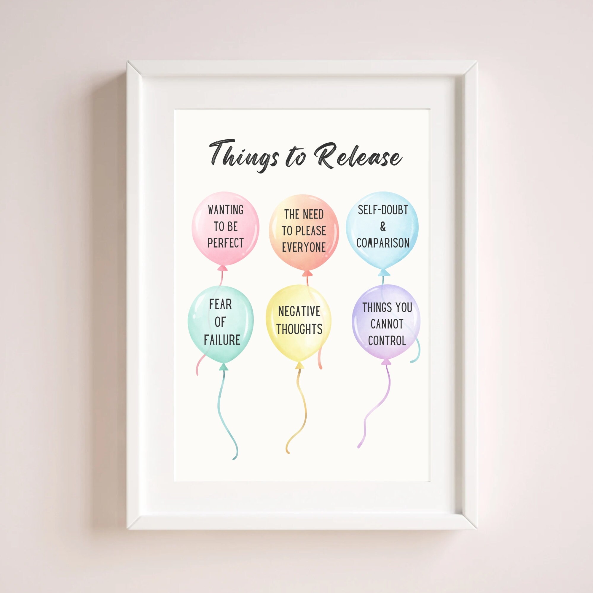 Things to Let Go Of, Mental Health Poster, Therapist Office Decor ...