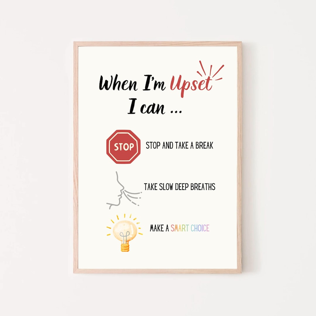 Coping Skills Calming Strategies Poster Calm Down Corner School ...