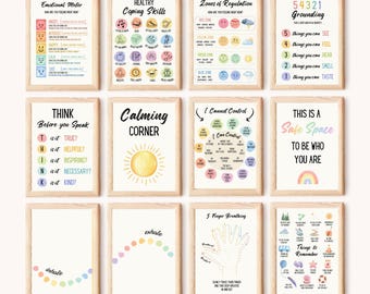 Calming Strategies Poster: Social Emotional Learning Chart - Etsy
