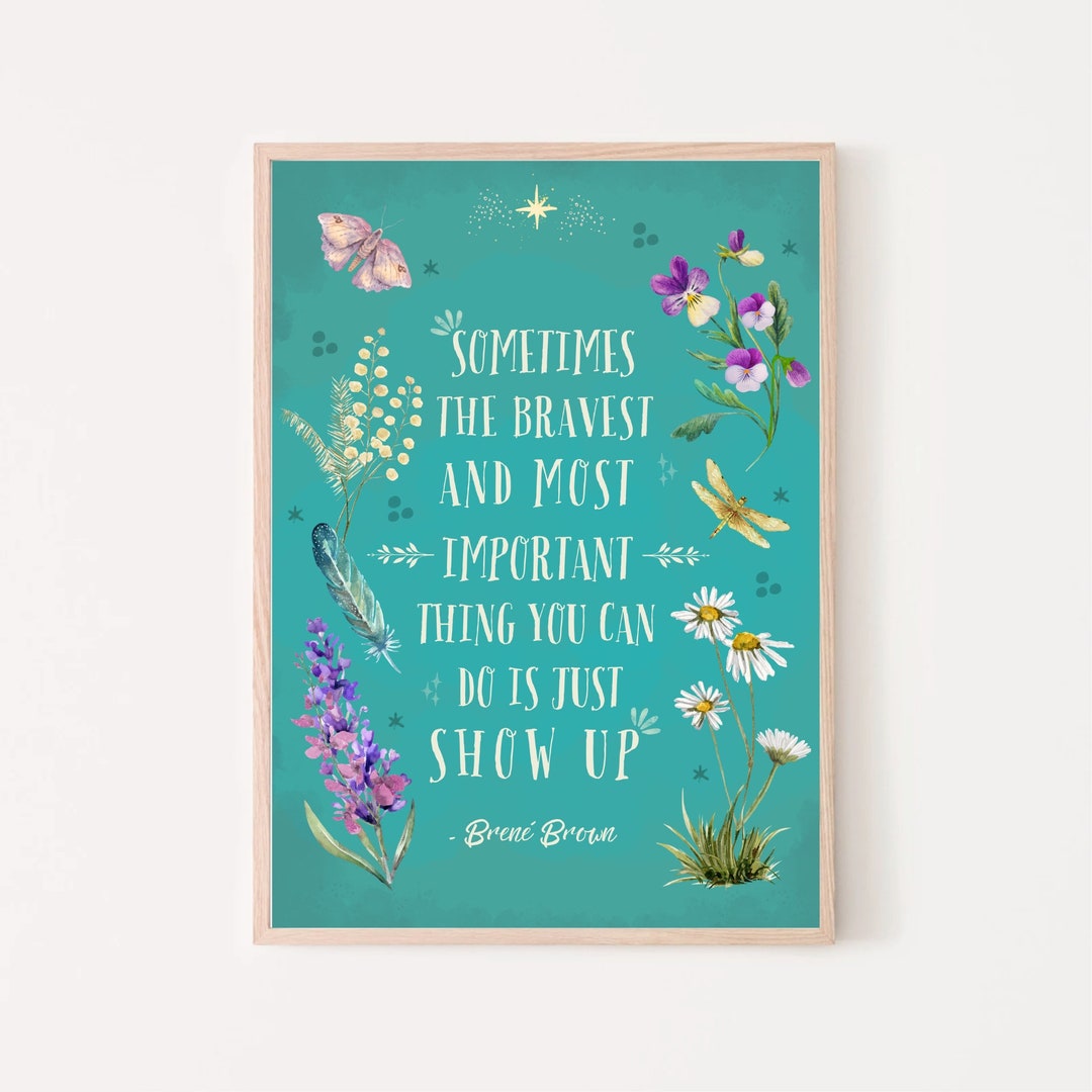 Brene Brown Quote Print Motivational Positive Modern Boho Office Decor ...