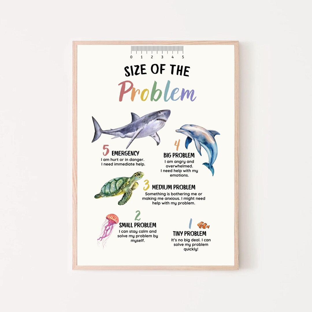 Size of the Problem Poster Calm Down Corner Feelings Chart Emotional ...