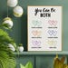You Can Be Both Duality Poster Therapy Office Wall Decor Psychology Art ...