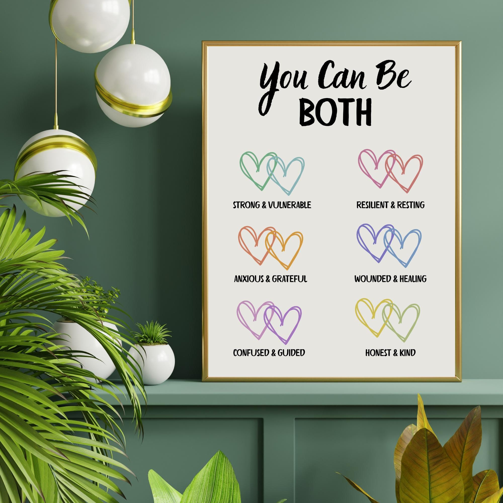 You Can Be Both Duality Poster Therapy Office Wall Decor Psychology Art ...