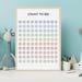 Count to 100 Chart Earth Tones Counting Poster Learn Numbers 1-100 ...