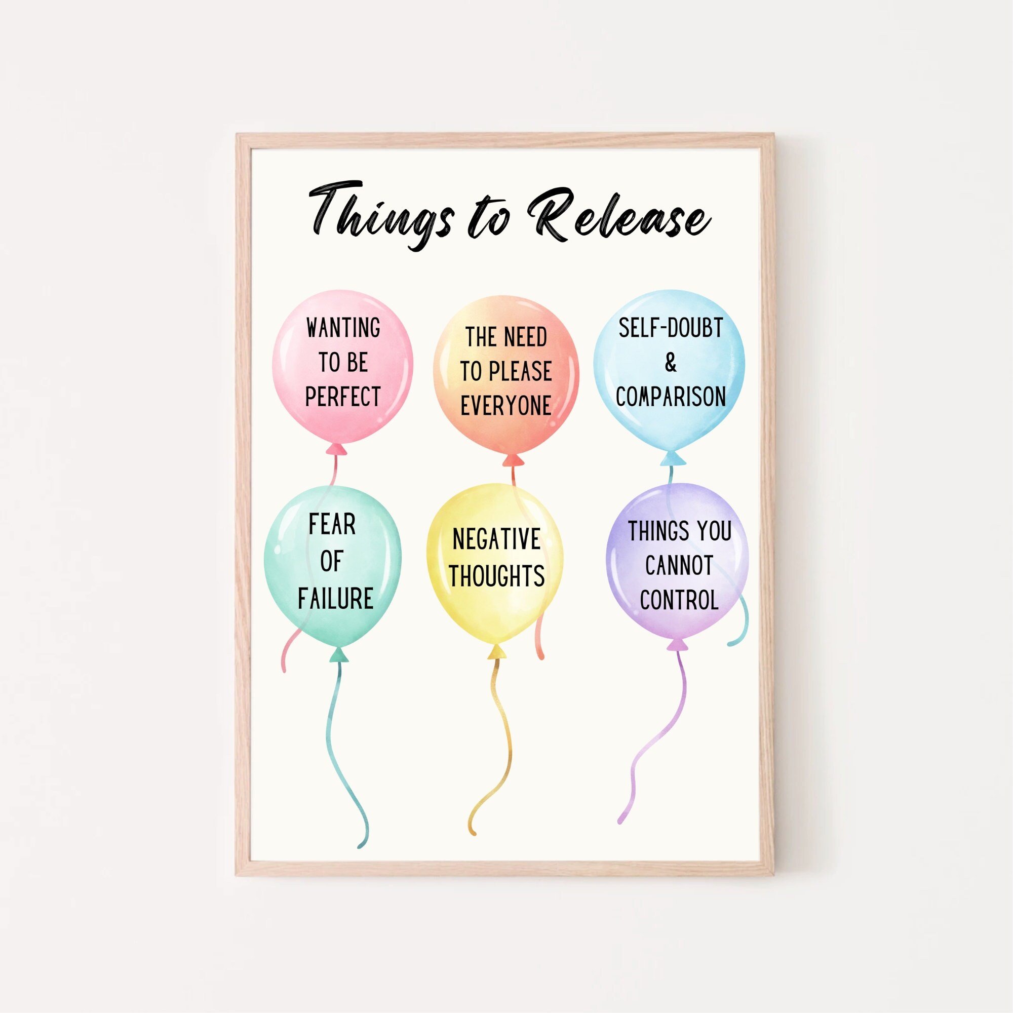 Things to Let Go Of, Mental Health Poster, Therapist Office Decor ...