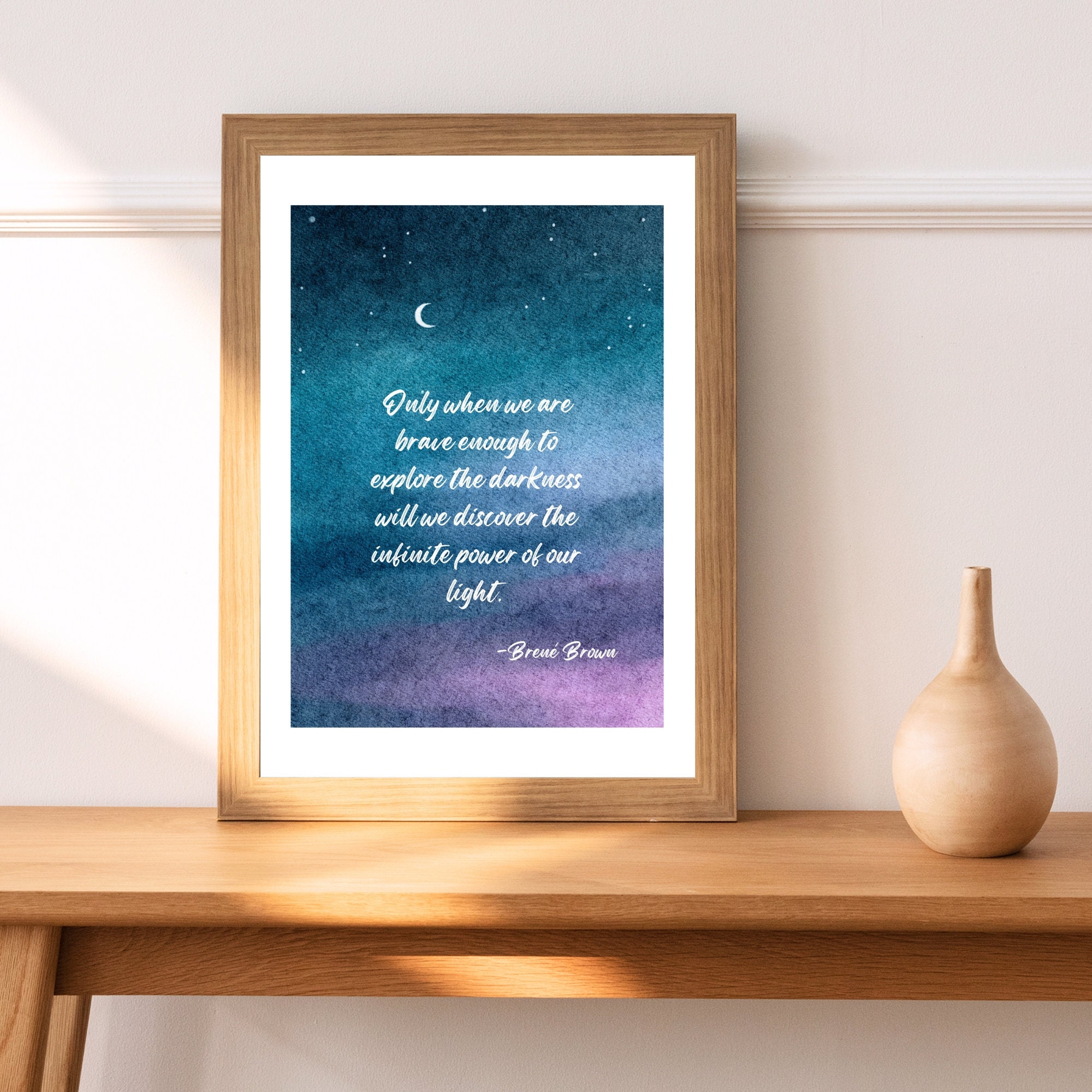 Brene Brown Bravery Quote Print, Therapist Office Decor, Psychology ...