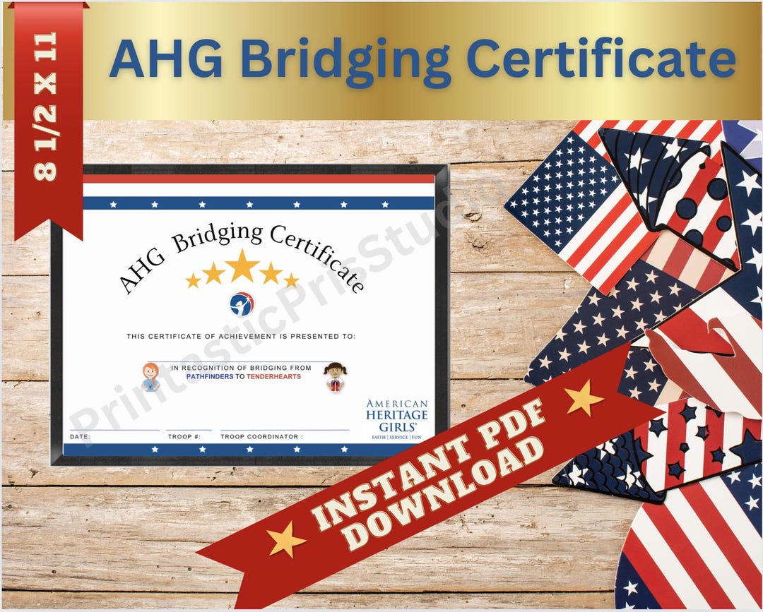 AHG Bridging Certificate Pathfinder to Tenderheart - Etsy