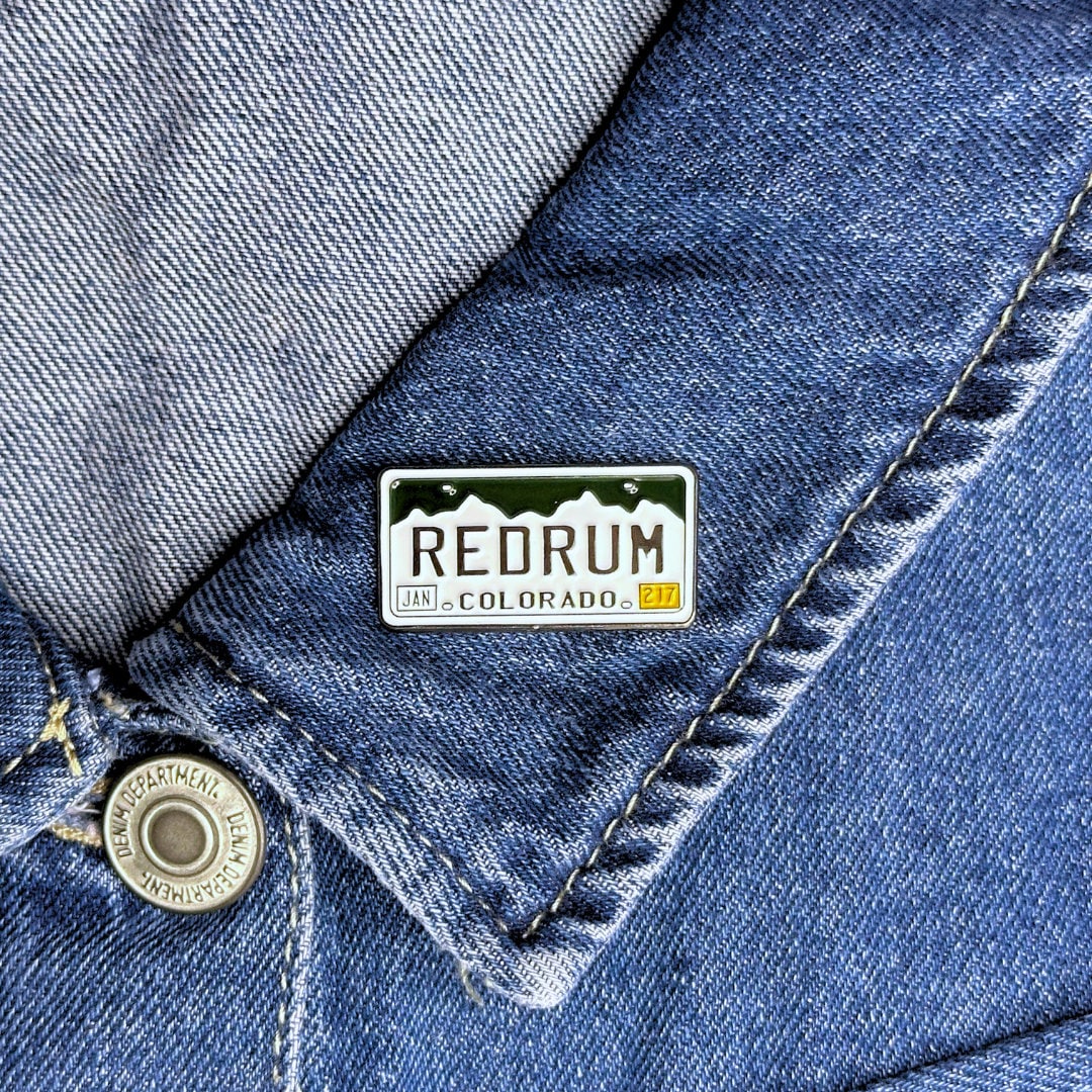 REDRUM Licence Plate Enamel Pin - Etsy
