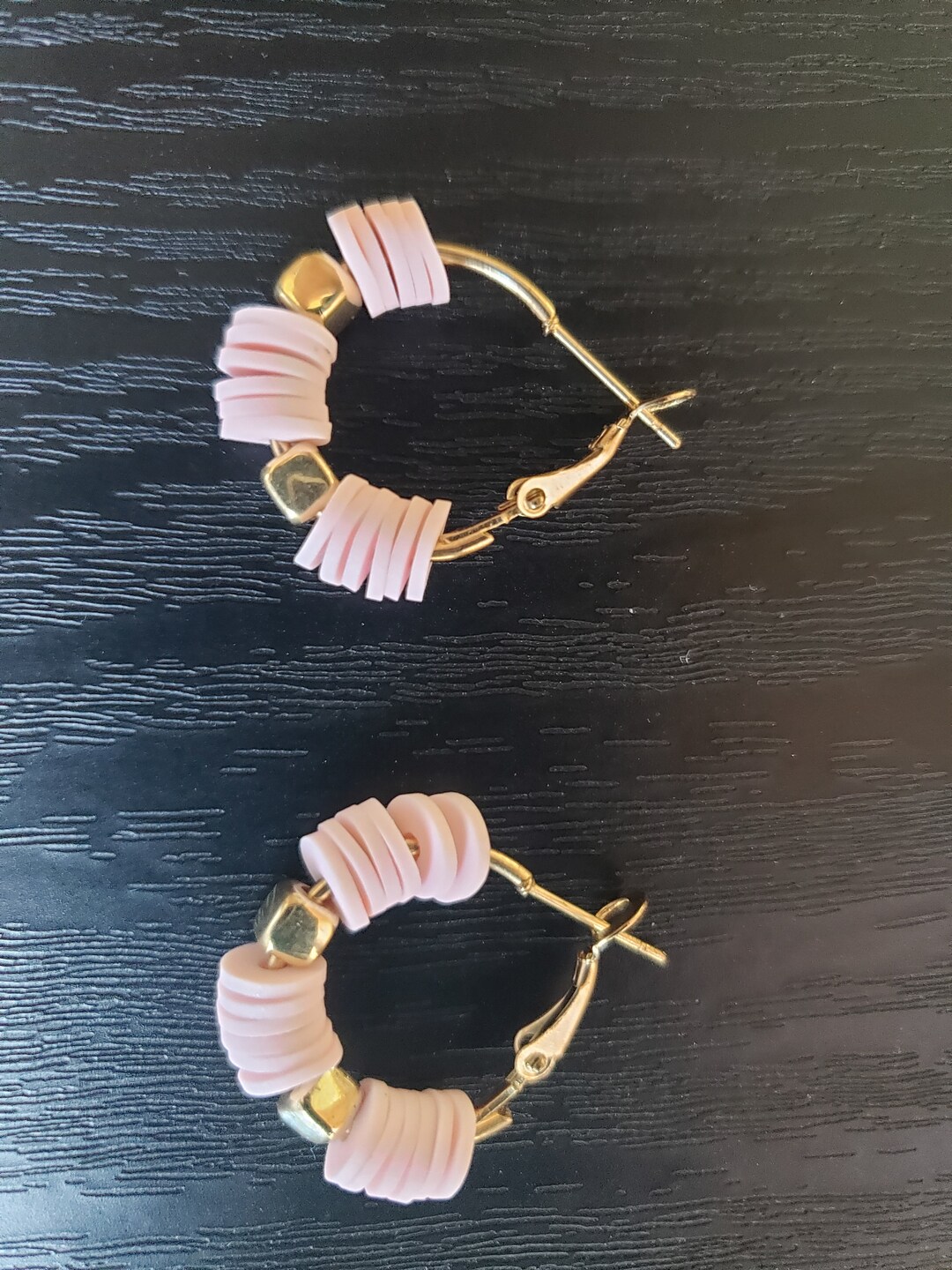 Pink and Gold Preppy Earrings - Etsy