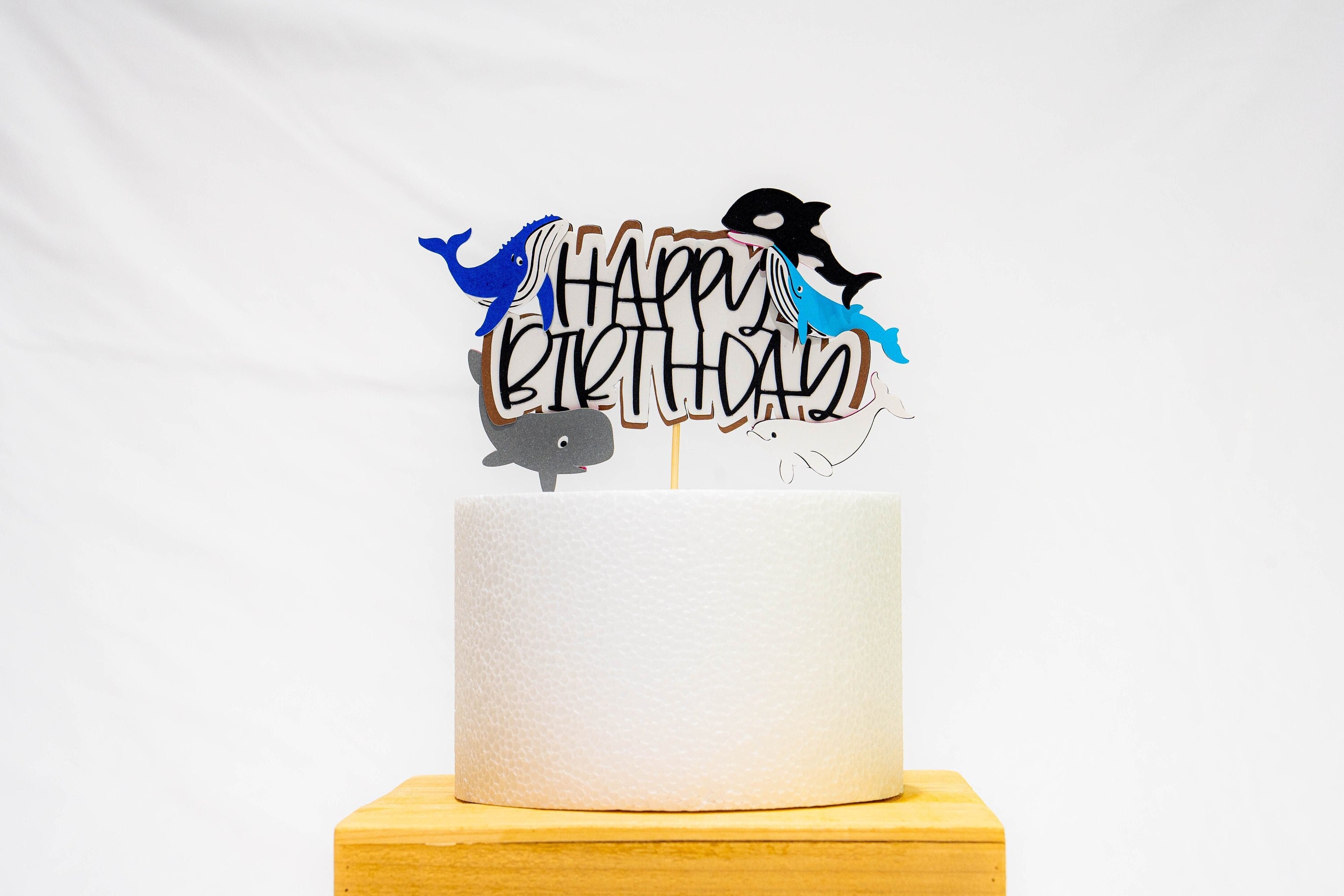 Whale Cake Topper Orca Whale Beluga - Etsy
