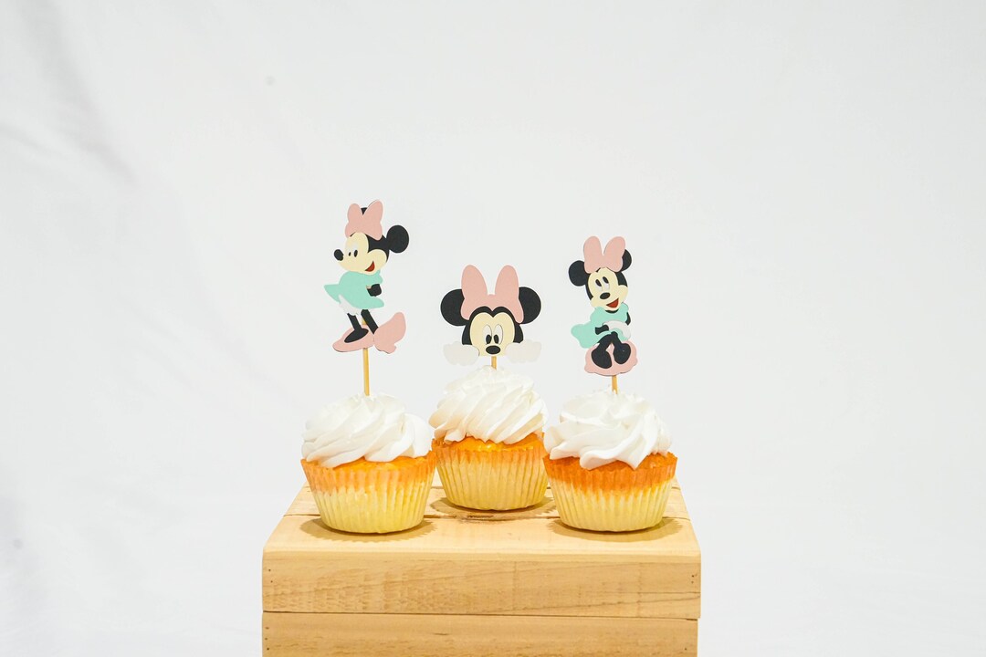 Minnie Mouse Cupcake Topper Birthday Cupcake Topper - Etsy