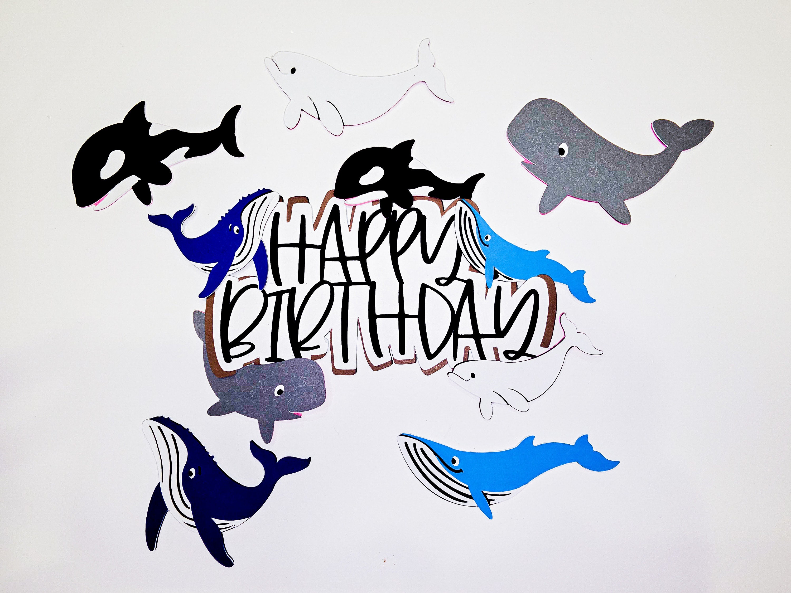 Whale Cake Topper | Orca Whale Beluga - Etsy