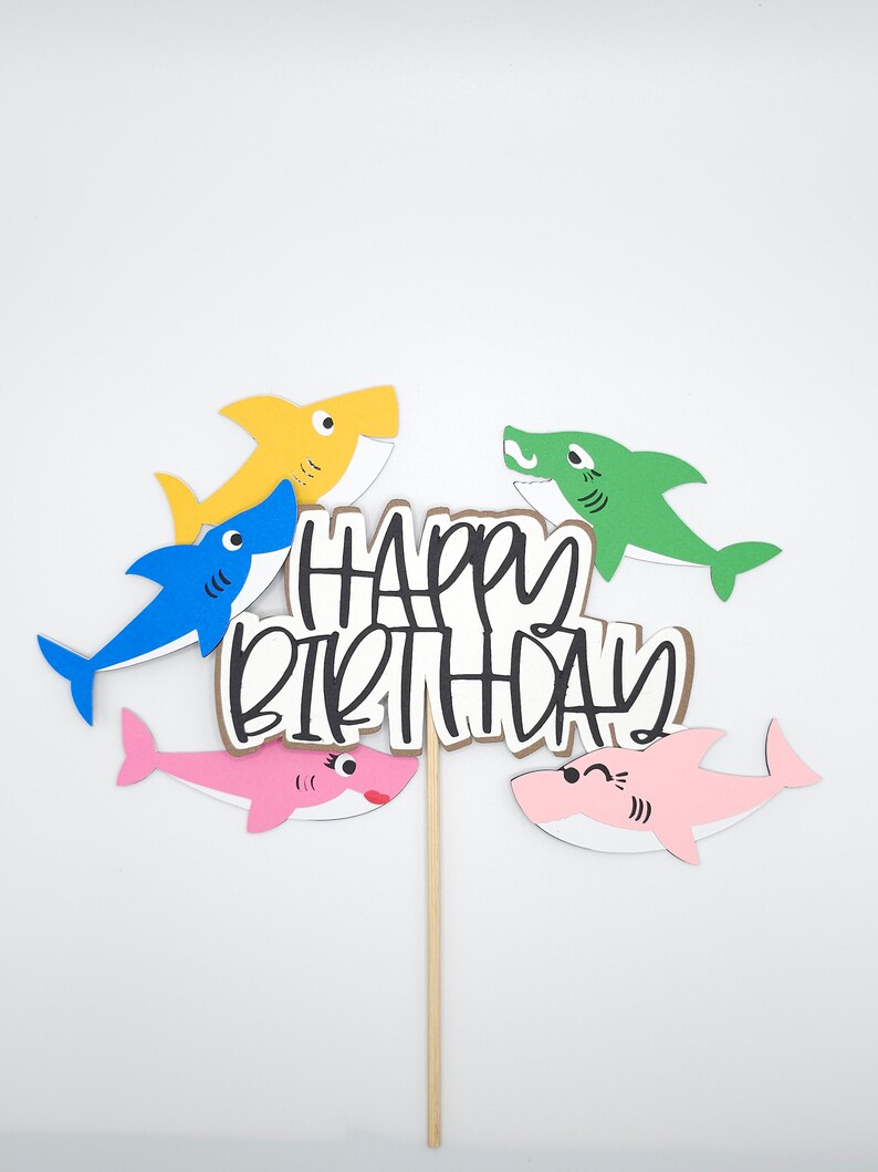 Baby Shark Cake Topper | Birthday Decoration Kit - Etsy