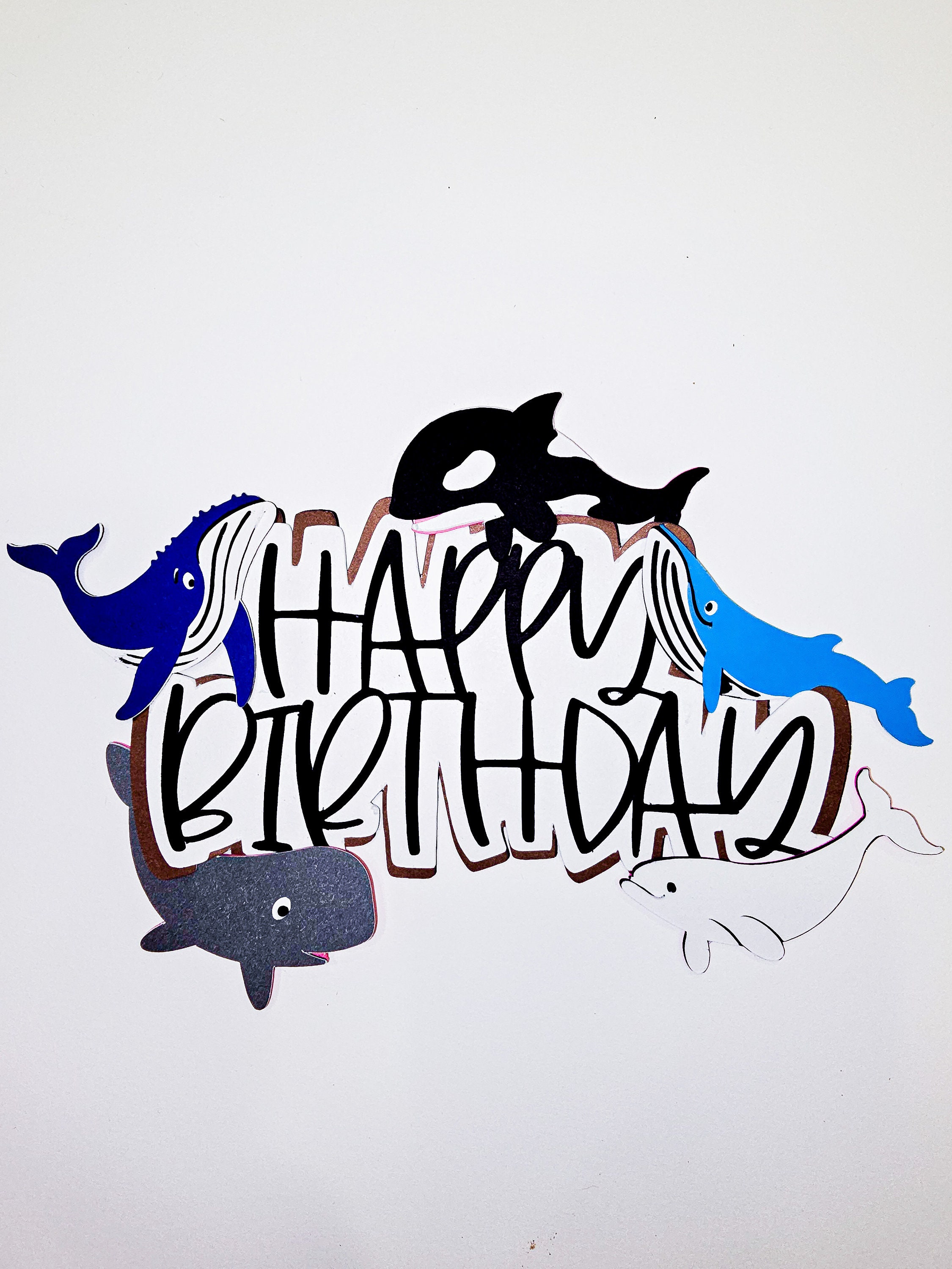 Whale Cake Topper Orca Whale Beluga - Etsy