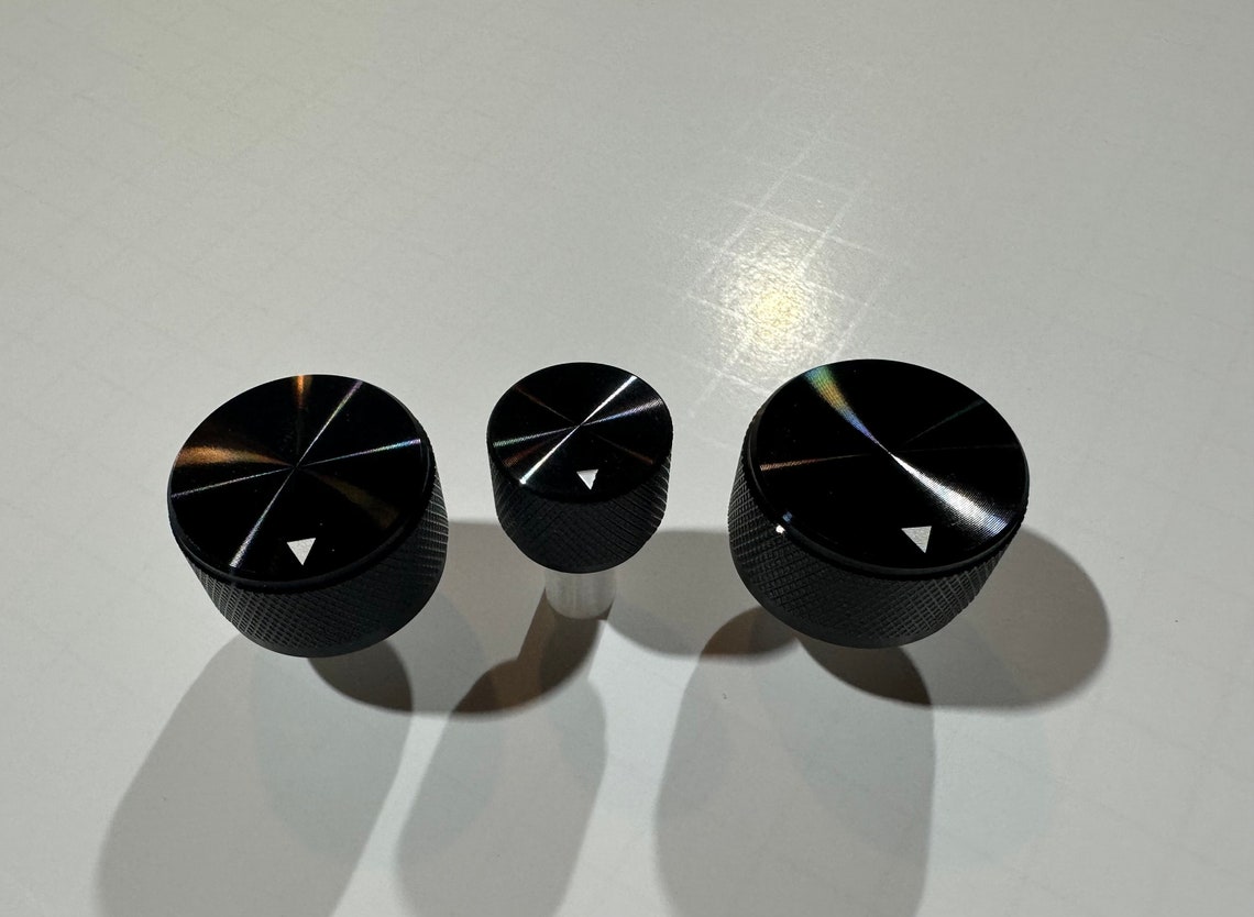 Miata MX5 HVAC Anodized Aluminum Knurled Black Climate Control Knobs ...