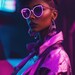 72 Futuristic Neon Girl Wallpaper Smartphone Wallpaper Set - Etsy