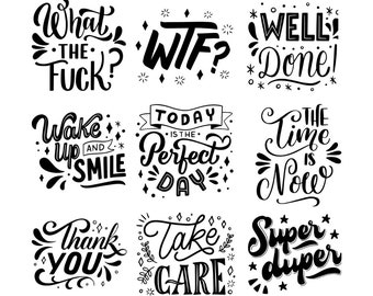 21 Black and White Stickers for Laptop and Cup Waterproof Stickers ...