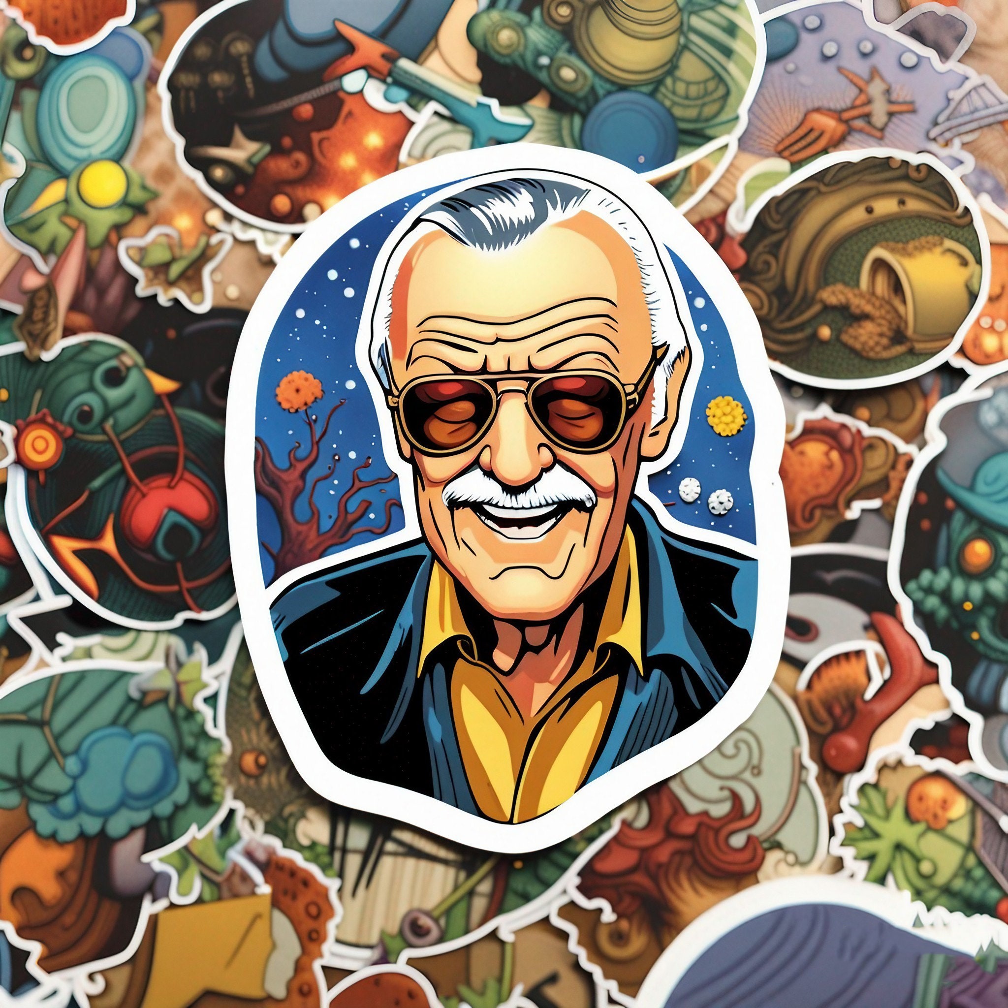 Legendary Stan Lee Stickers Set 88 Pieces Marvel Stickers Comic Book ...