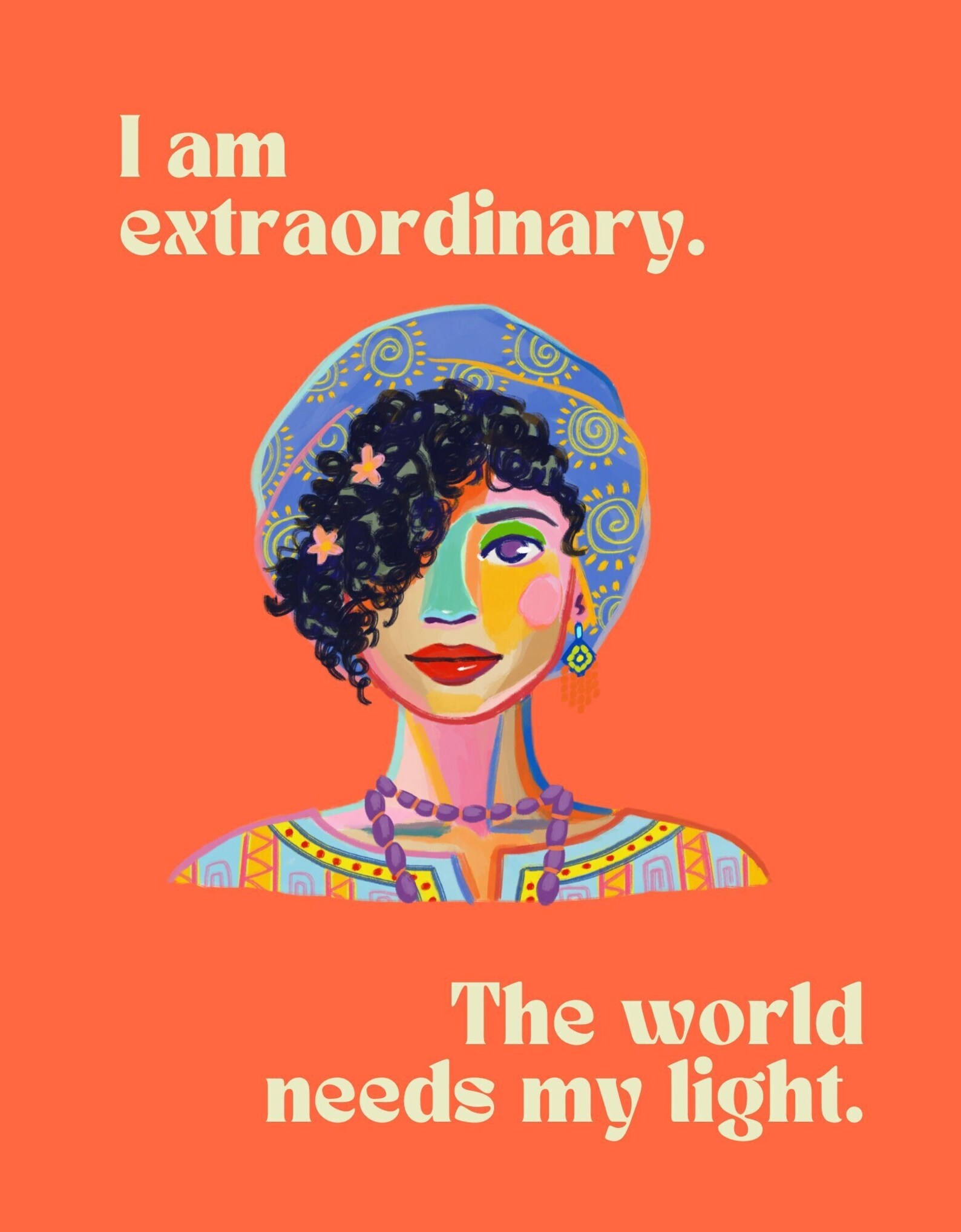 I Am Extraordinary Digital Art Print ,self Love Art Print , Woman Power ...