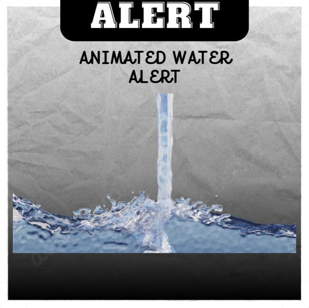 Animated Water on Stream Effect Alert Overlay on Transparent Background ...