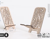 8 Design Laser Cut Phone Stand Vector Files Phone Holder - Etsy
