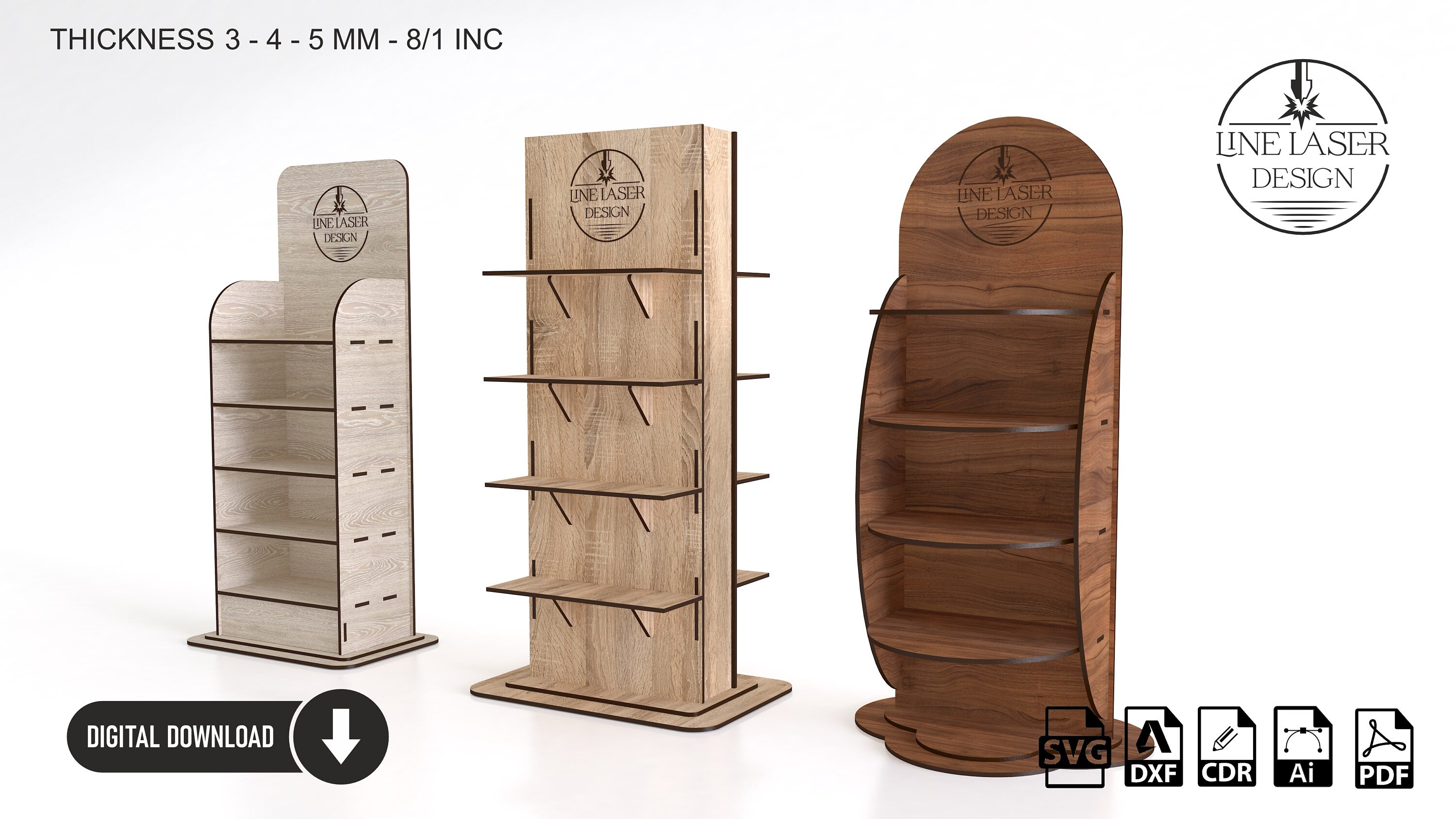 Display Stand Laser Cut SVG Files: 3 Designs (digital Download) - Etsy ...