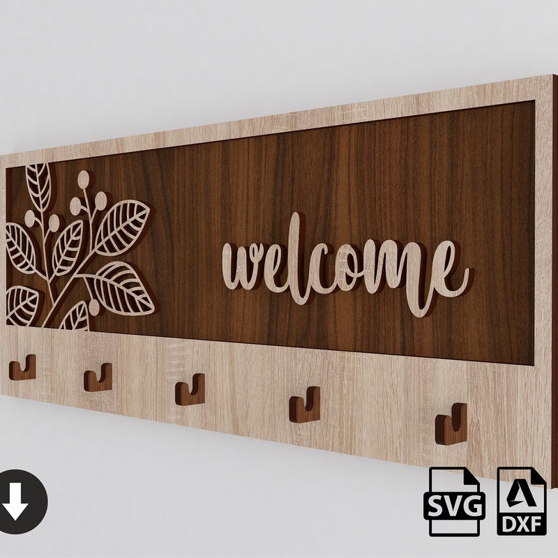 Key Holder Board Laser File - Etsy UK