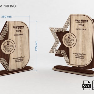 3 Different Designs Award Trophy Laser Cut Files Pack | Award Trophy ...